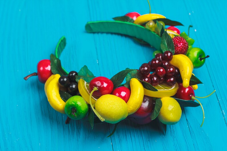 Fruit Headpiece Summer Lemon Crown Adult Floral Crown Yellow - Etsy