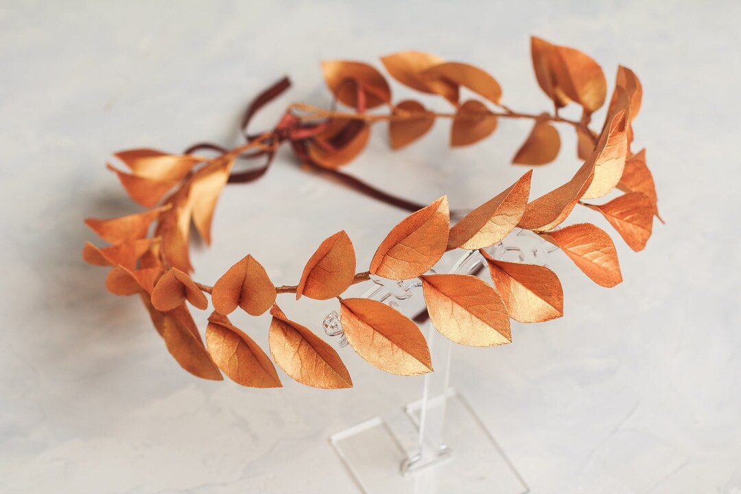 Gold Leaf Headband Tiara - Grecian Bridal Crown, Wedding Headpiece - Etsy