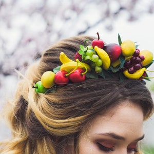 Fruit Headpiece Summer Lemon Crown Adult Floral Crown Yellow | Etsy