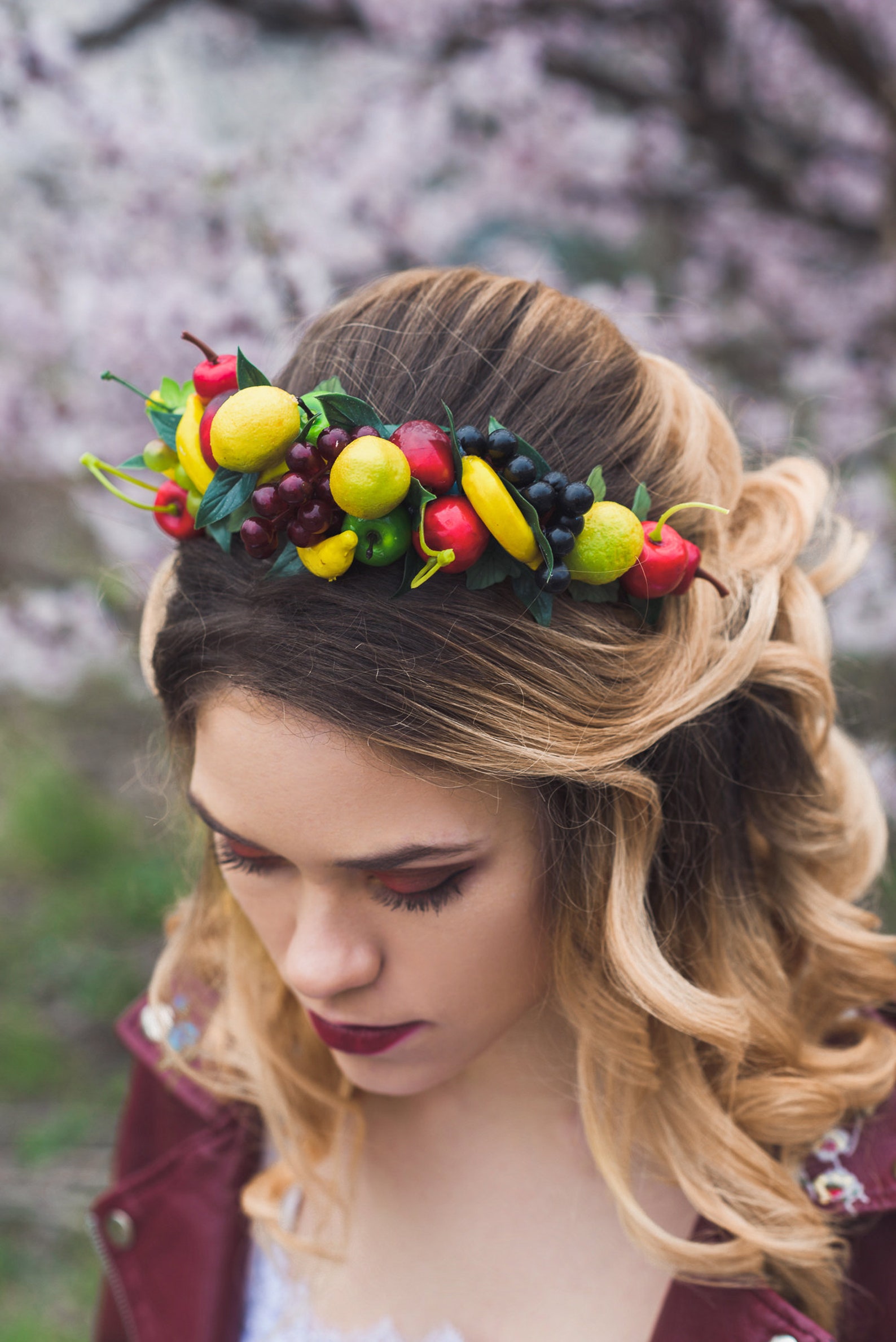 Fruit Headpiece Summer Lemon Crown Adult Floral Crown Yellow - Etsy