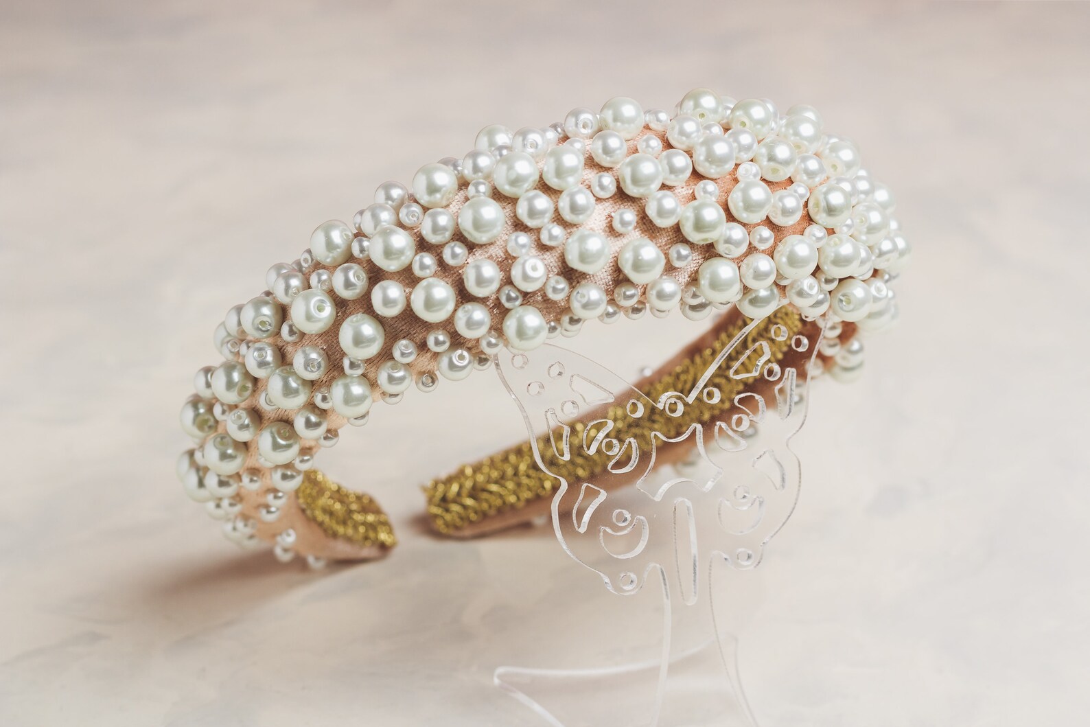 Pearl Velvet Headband Embellished Headpiece Wedding Hair Etsy