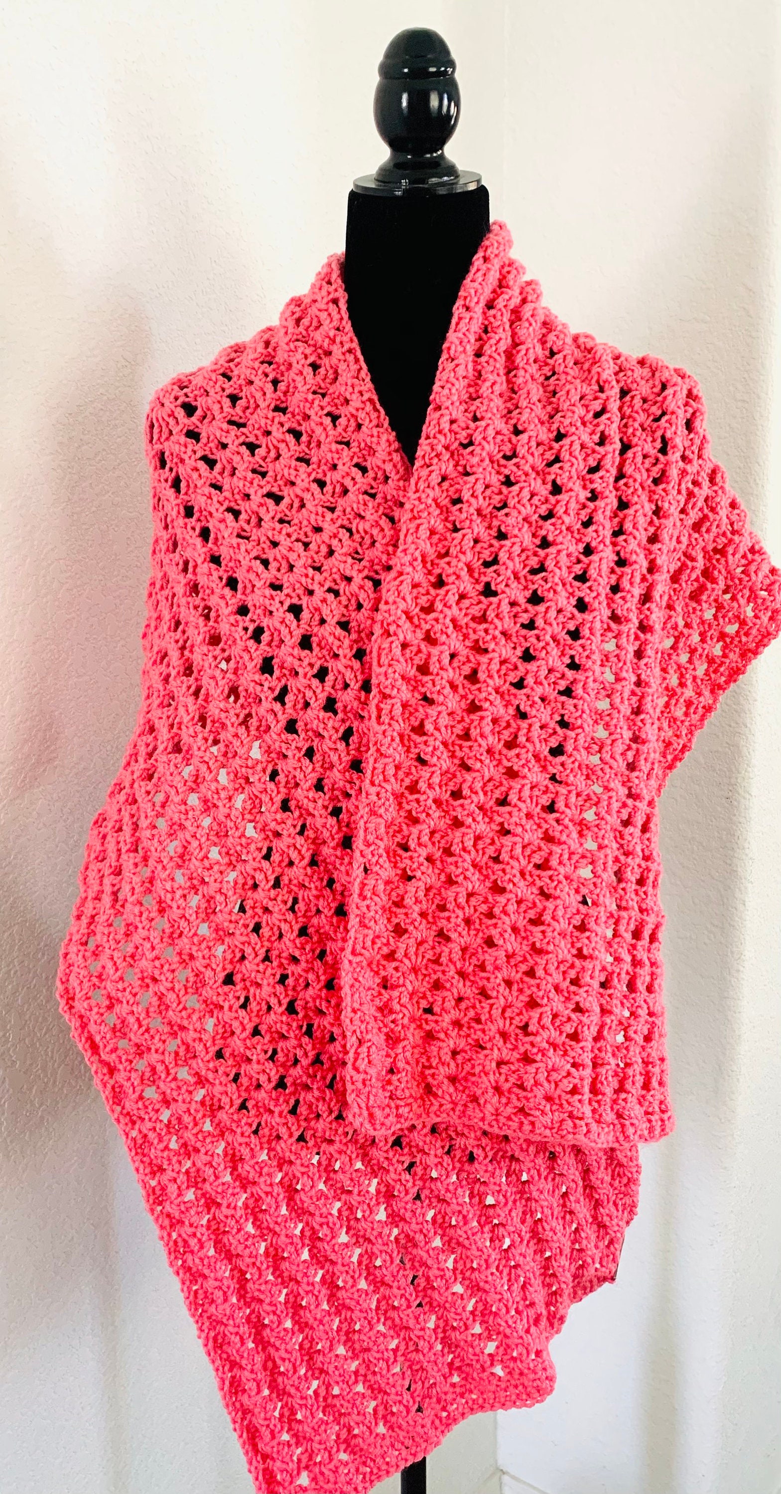 Pink Crochet Shawl - Etsy