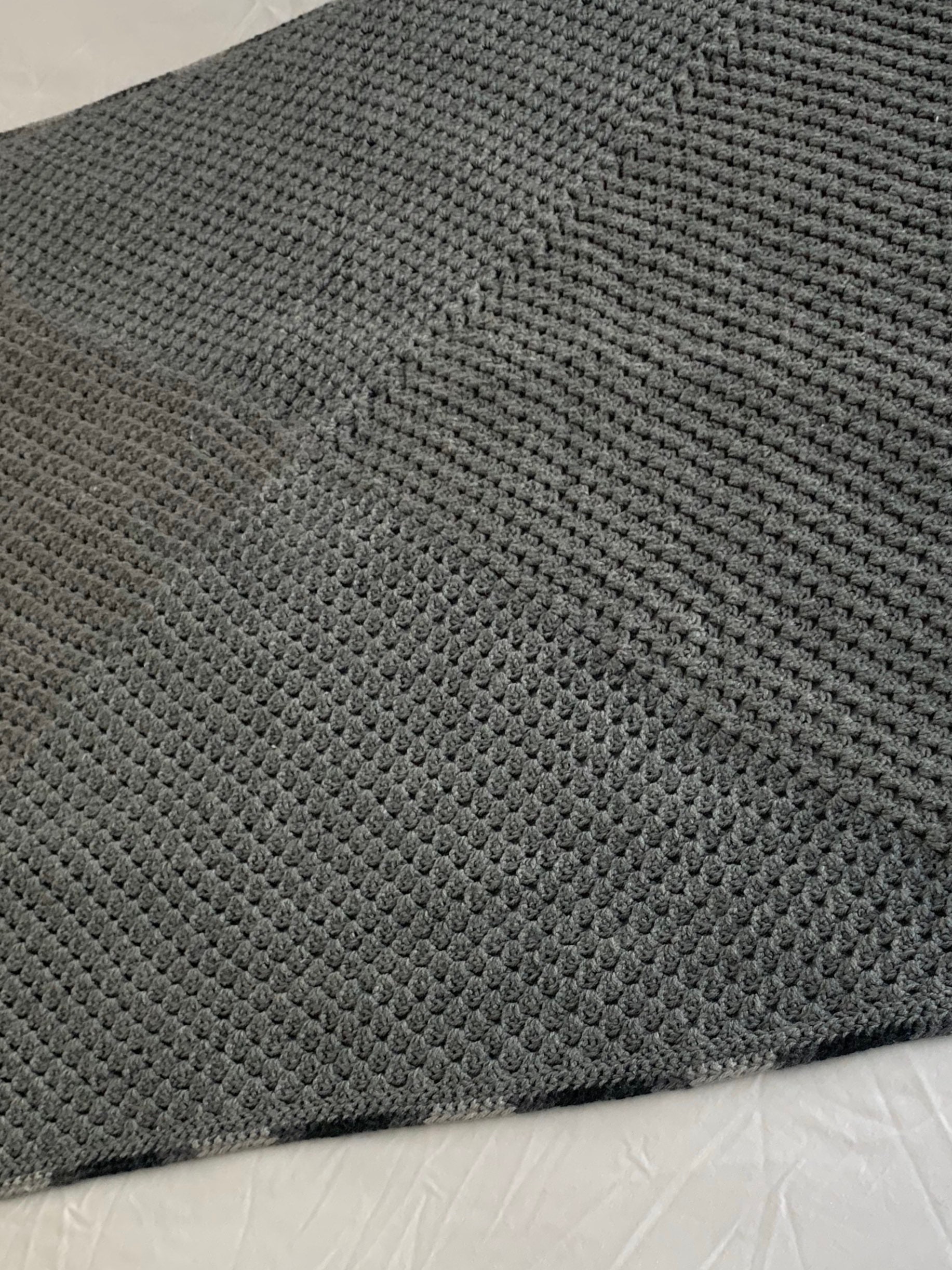 Gray & Black Crochet Afghan Blanket Throw - Etsy