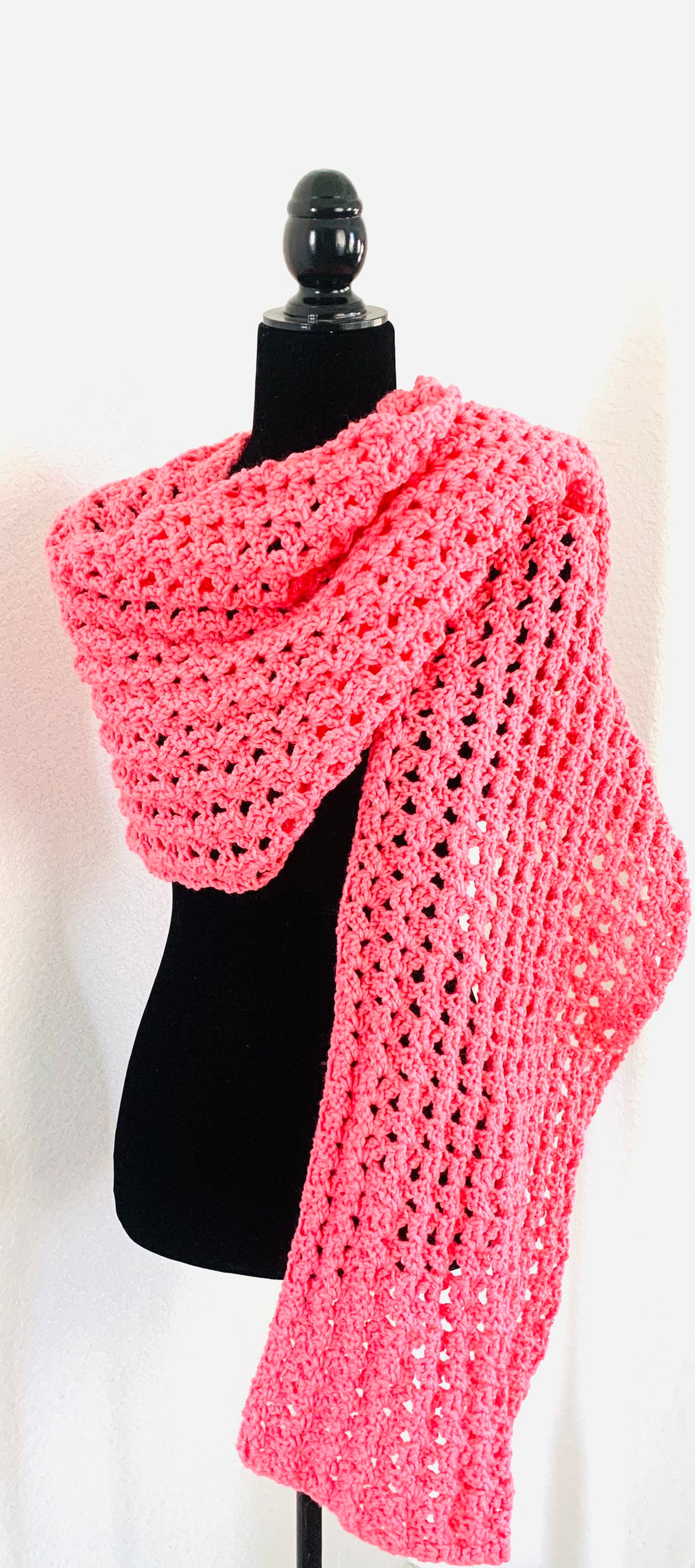 Pink Crochet Shawl - Etsy