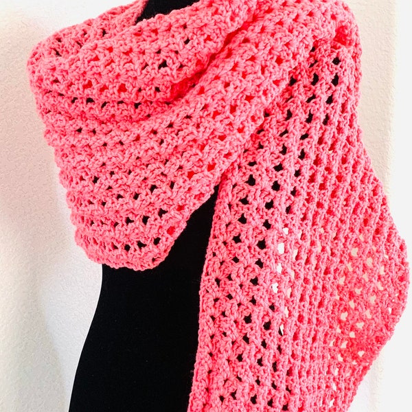 Pink Crochet Shawl - Etsy