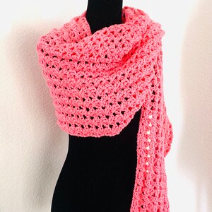 Pink Crochet Shawl - Etsy
