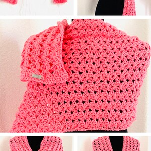 Pink Crochet Shawl - Etsy
