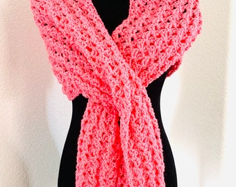 Pink Crochet Shawl - Etsy