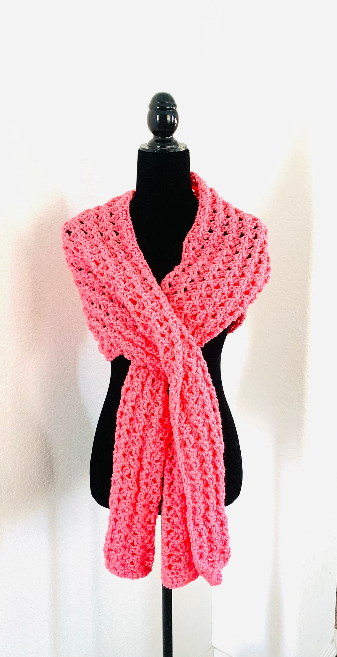 Pink Crochet Shawl - Etsy