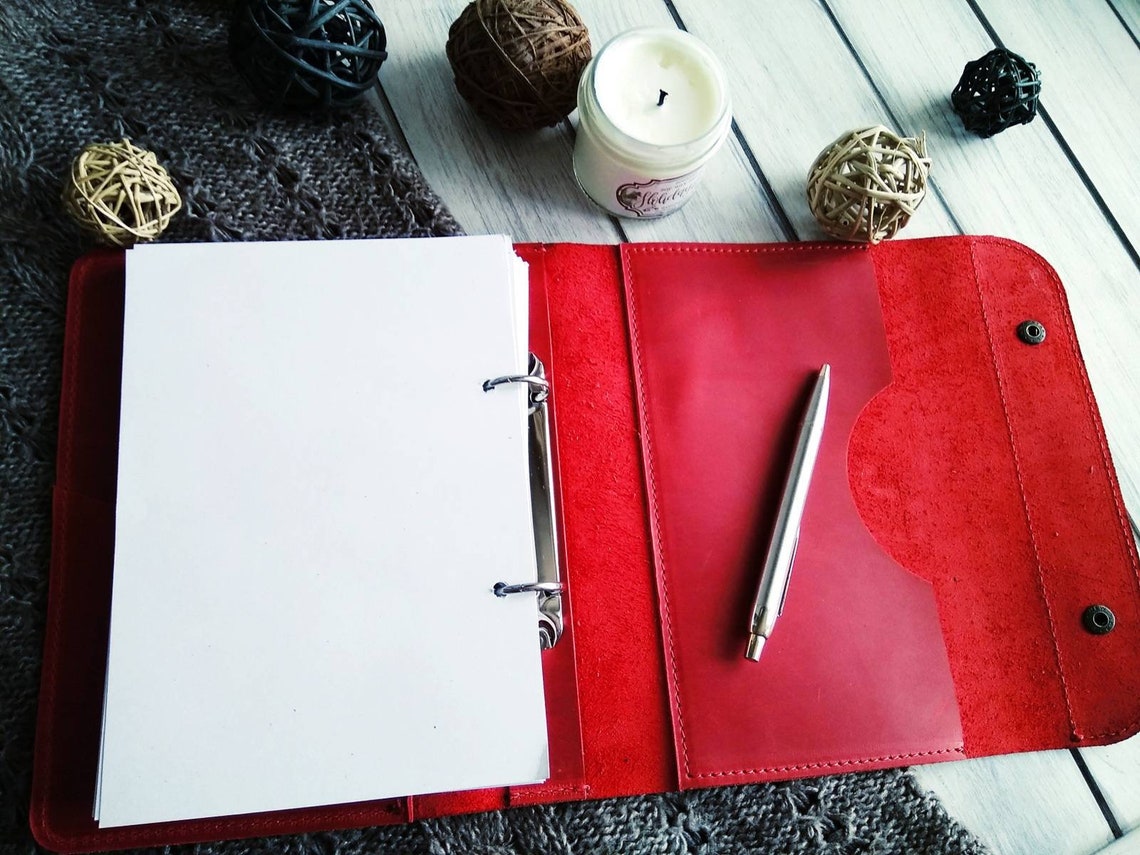 Notepad Leather Notepad Hand Made Personalization | Etsy