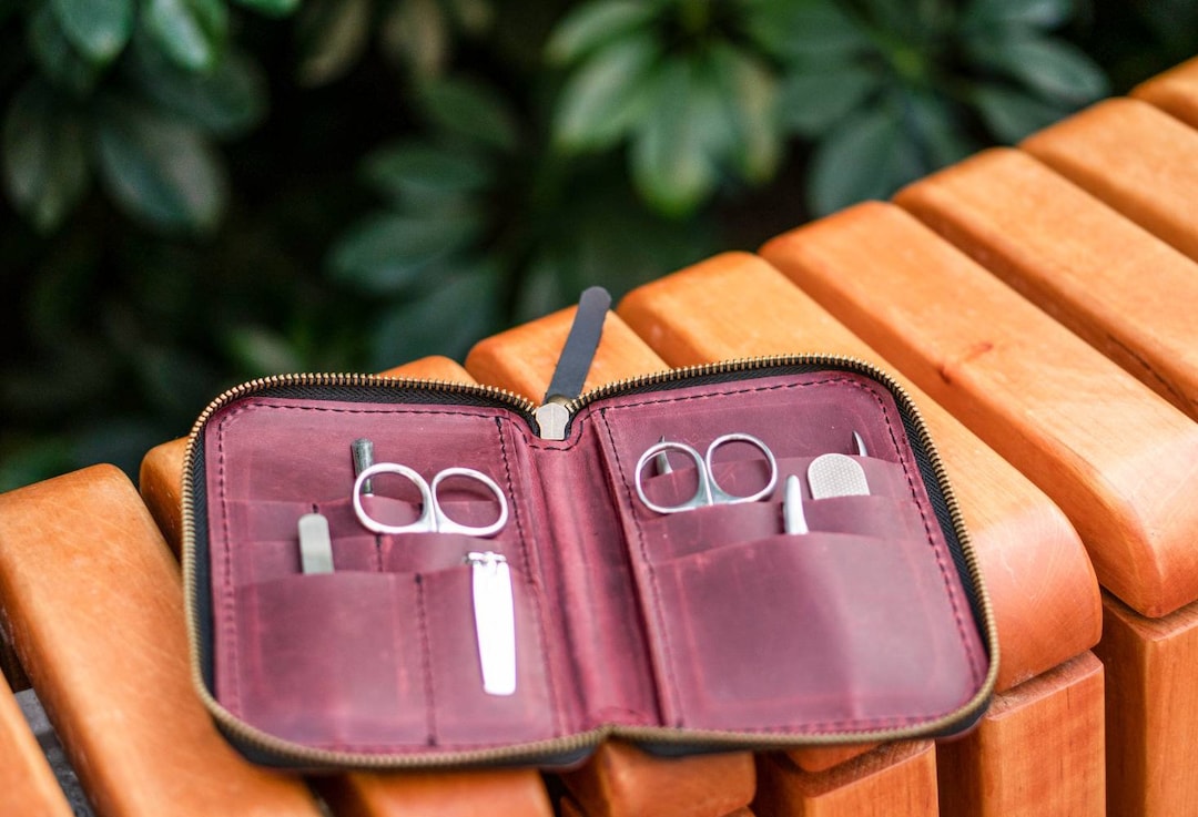 Manicure Set Case, Pouch, Manicure Tool Case, Scissors Leather Case ...