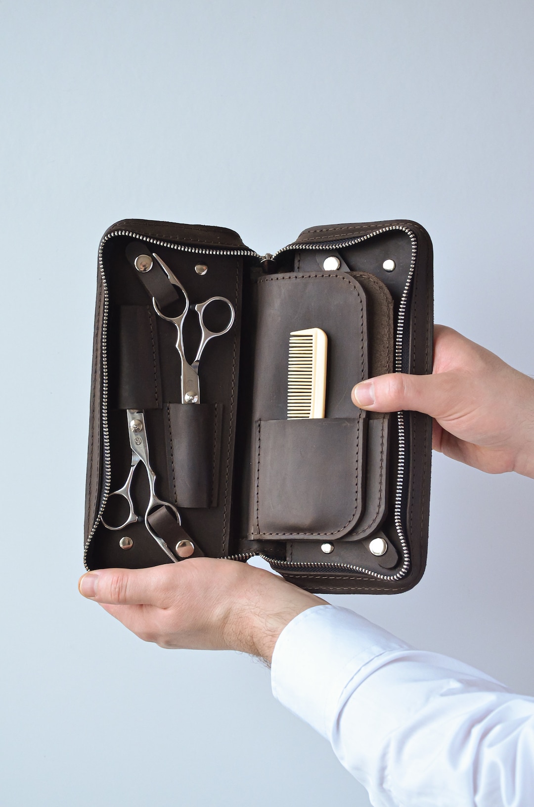 Shears Leather Hard Case,organizer for Scissors and Combs,hairdressing ...