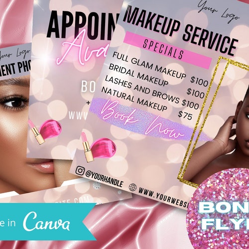 DIY Makeup Artist Flyer MUA Flyer Make-up Service Flyer | Etsy