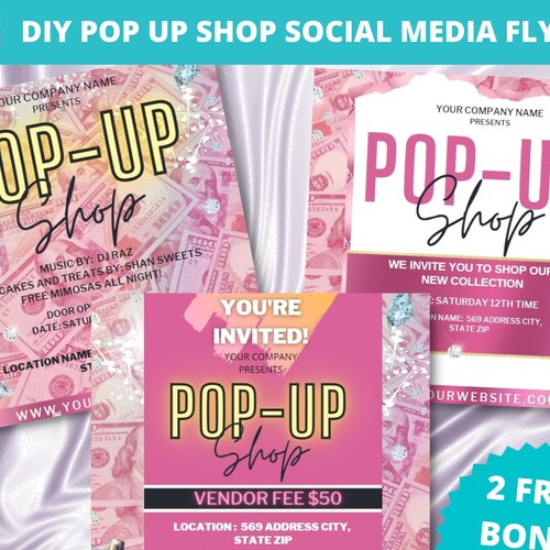 Pop up Shop Flyer DIY Flyer Template Design Shop Now Flyer - Etsy