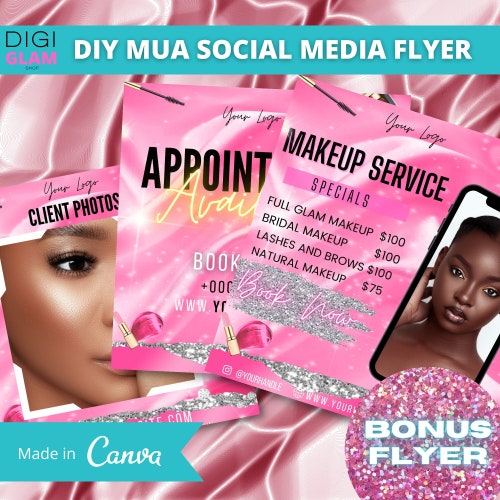DIY Makeup Artist Flyer MUA Flyer Make-up Service Flyer | Etsy