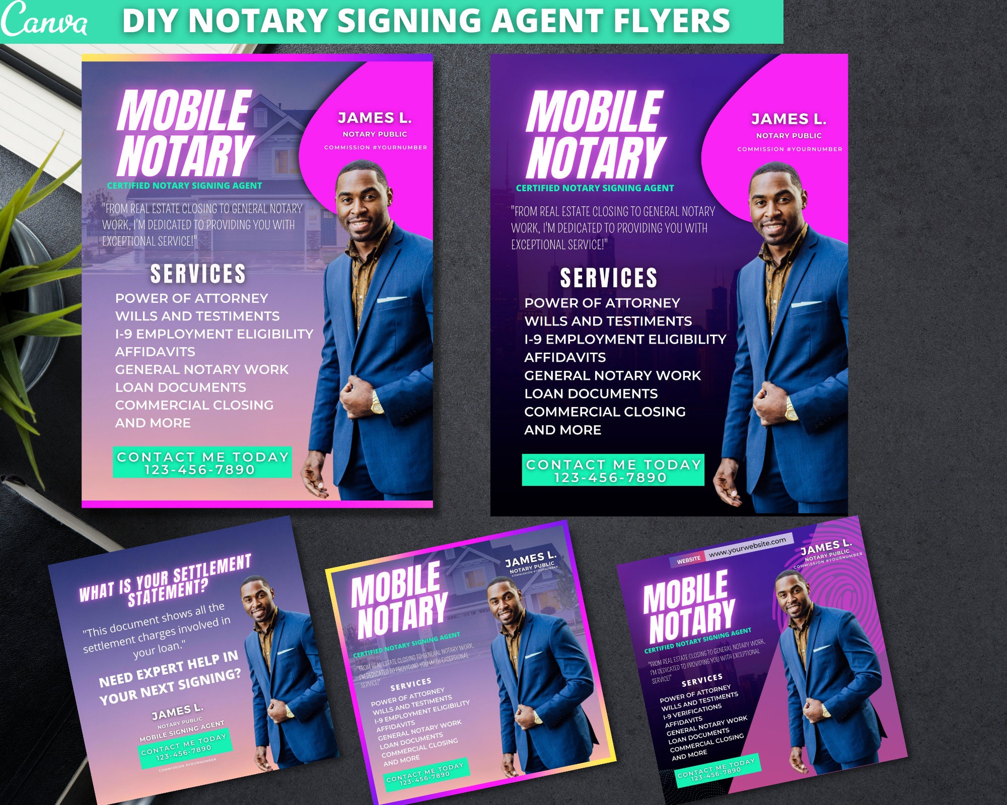 Notary Notary Signing Agent Flyer Template Notary Signing | Etsy
