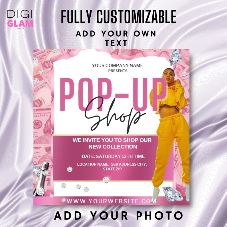 Editable POP UP Shop DIY Business Flyer Design Canva - Etsy