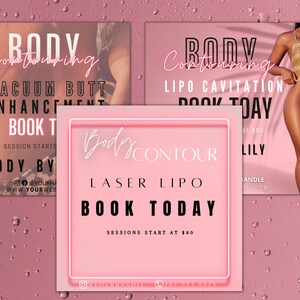 Pink Body Contouring Set Body Sculpting Template Body Contouring ...