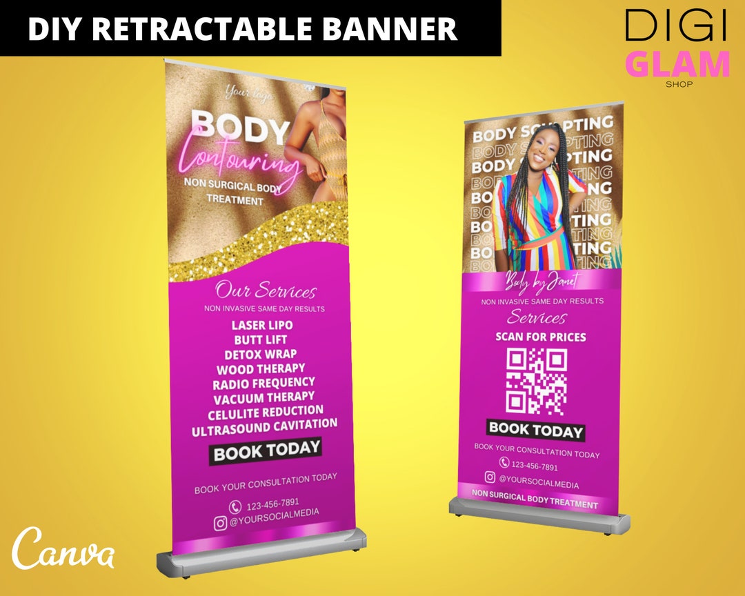 DIY Retractable Banner Banner Body Contour Retractable Banner Boutique ...
