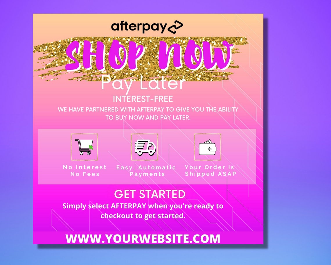 DIY Buy Now Pay Later Flyer Klarna Sezzle Flyer Afterpay - Etsy