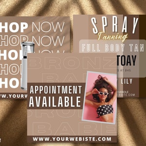 Spray Tanning Flyers IG Post Ig Template Spray Tanning Business Spray ...