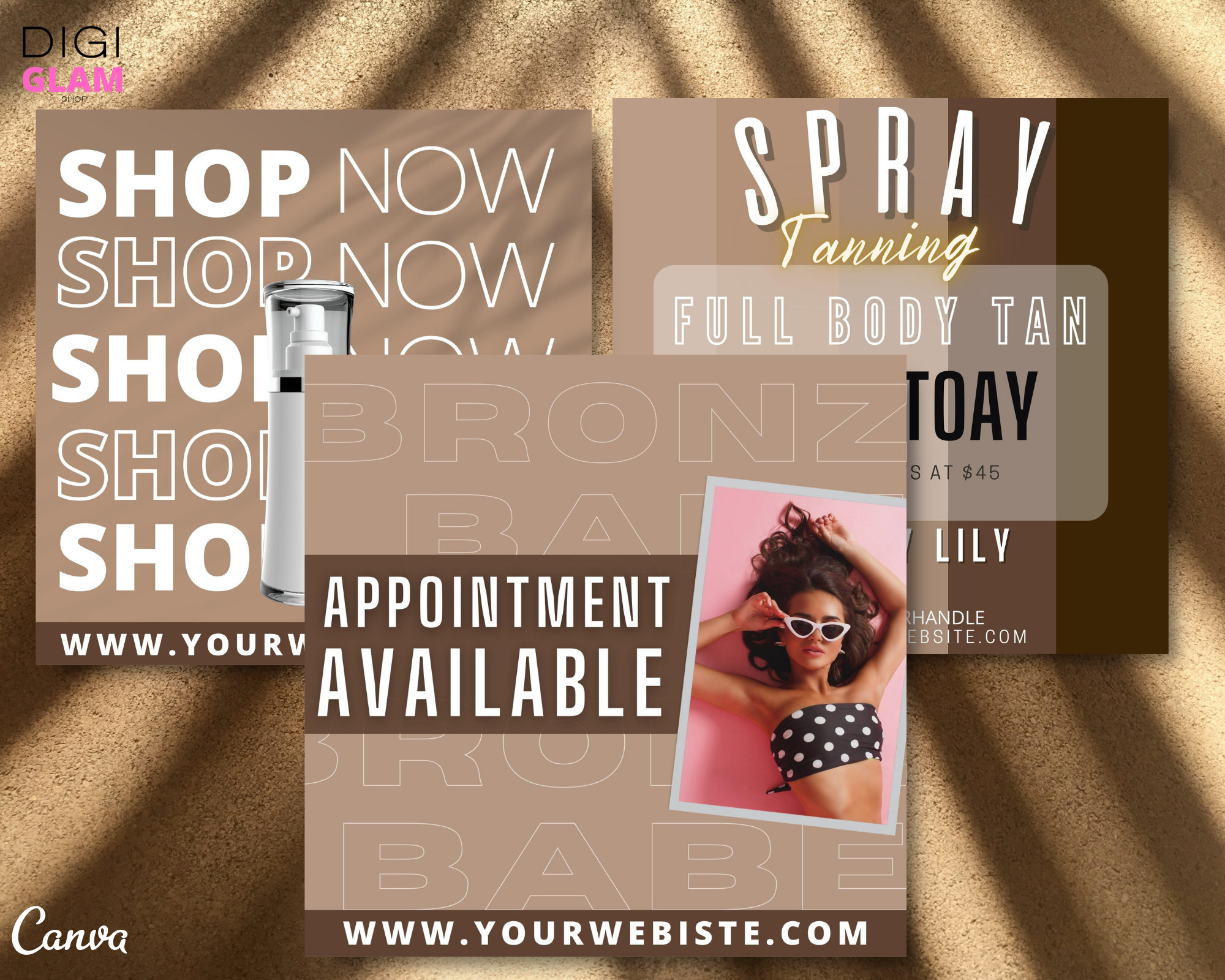 Spray Tanning Flyers IG Post Ig Template Spray Tanning - Etsy
