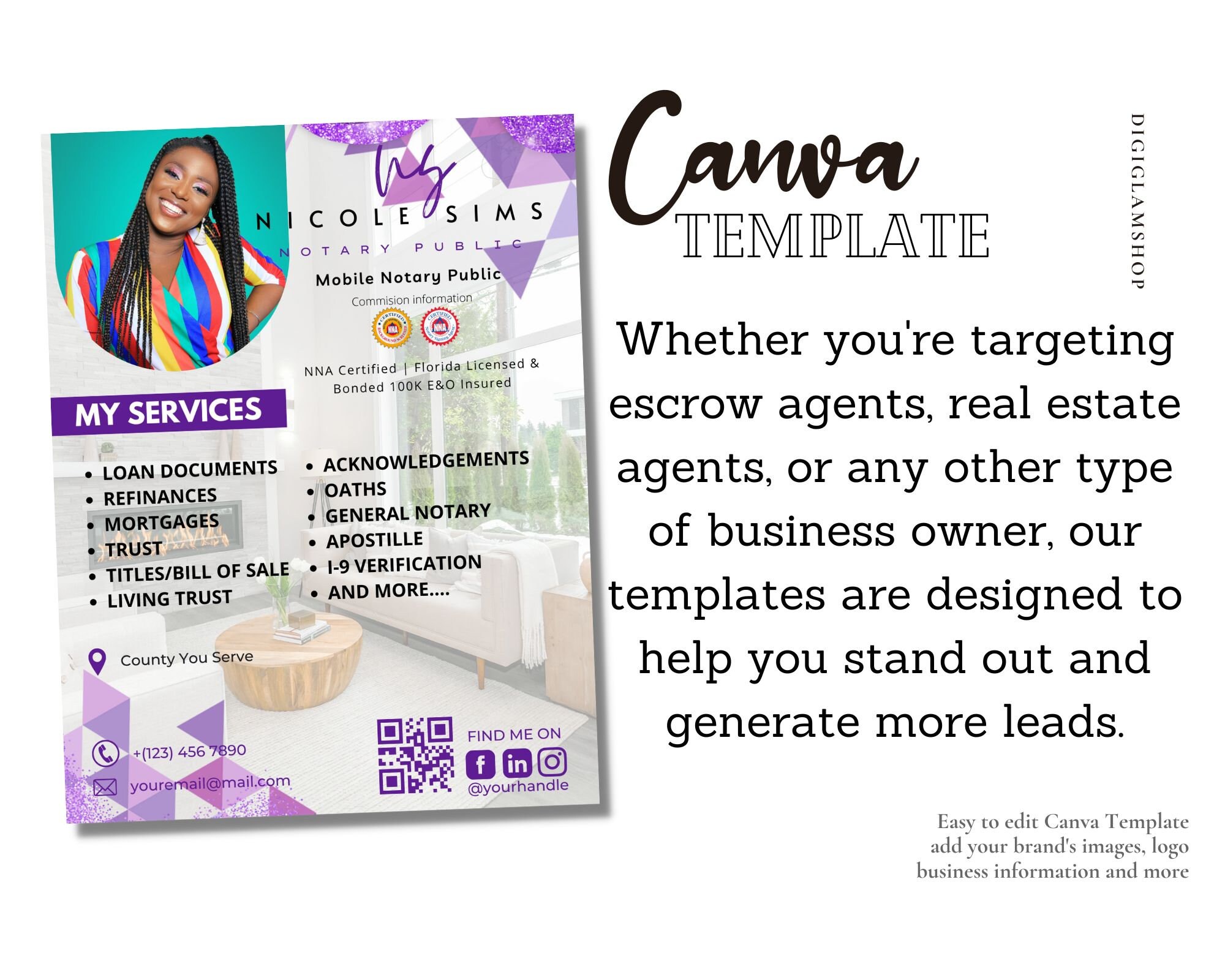 Notary Flyer Notary Prospecting Flyer Notary Signing Agent - Etsy
