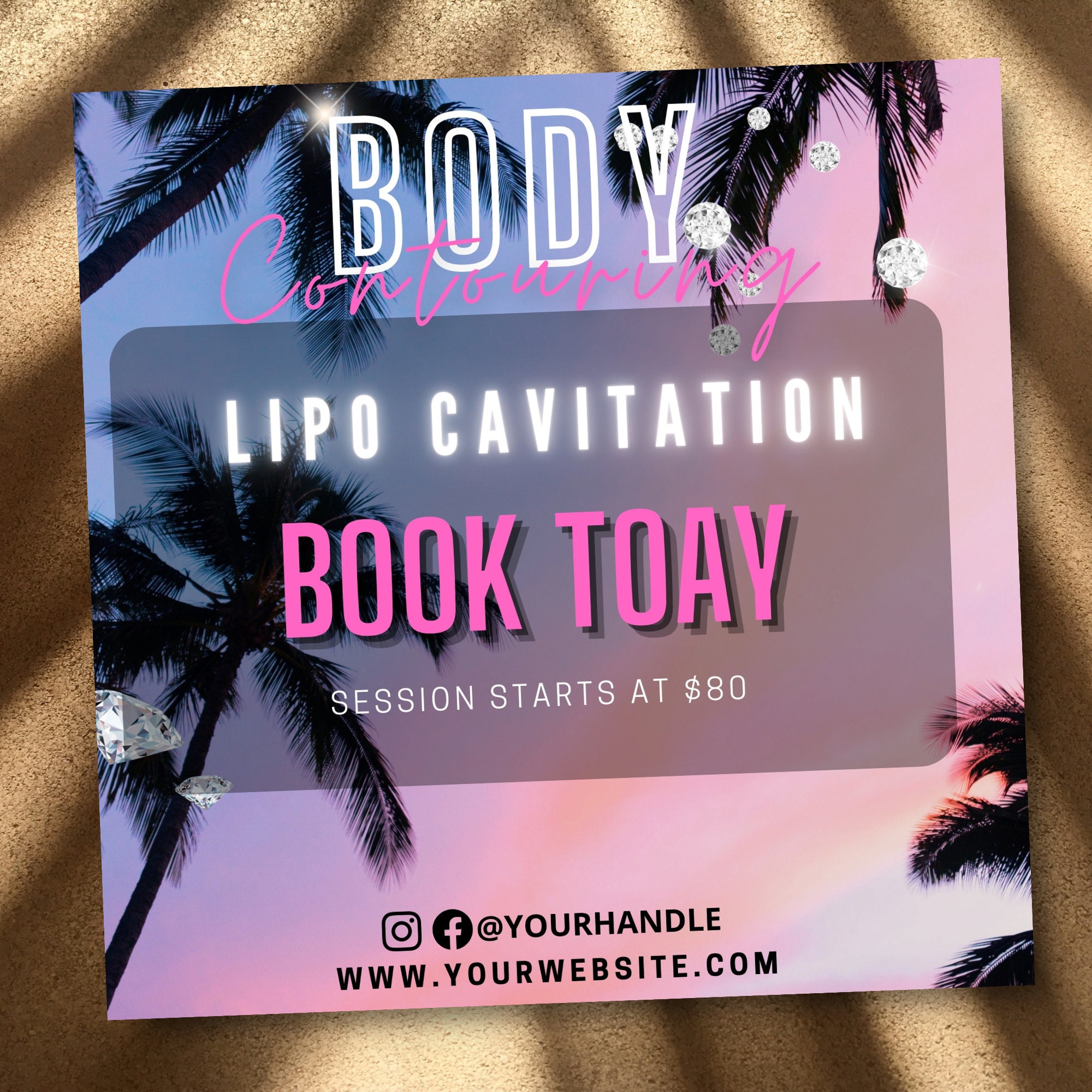 Editable Body Sculpting Flyer Body Contour DIY Body Sculpt | Etsy