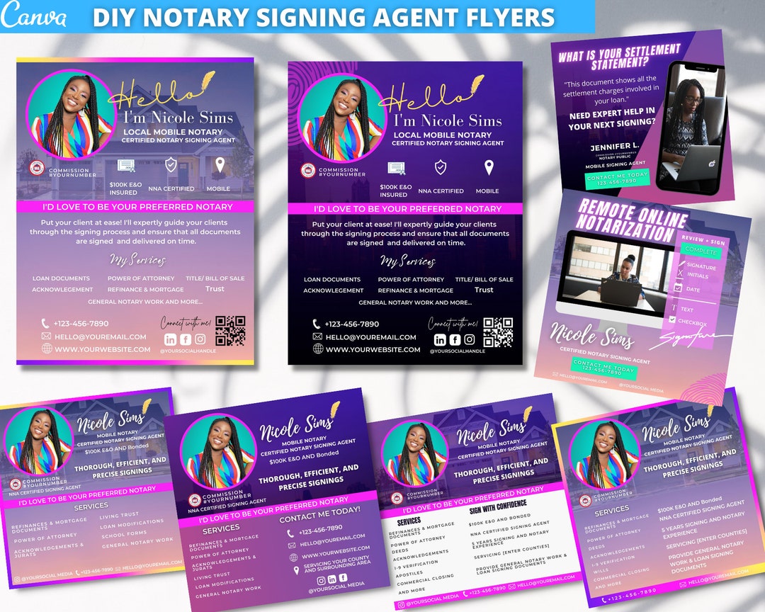 Notary - Notary Signing Agent Flyer Template Notary Signing Flyers Loan ...