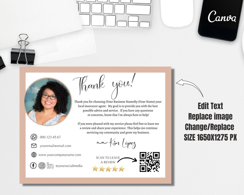 Insurance Agent- Insurance Agent Thank You Card Insurance Agent Request ...