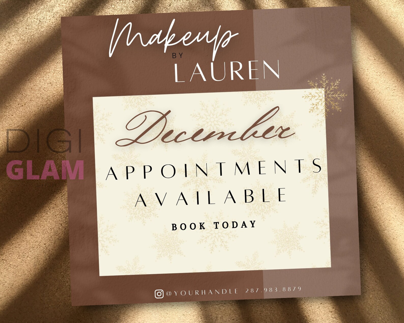 December Makeup Flyer Template Booking Template Holiday - Etsy