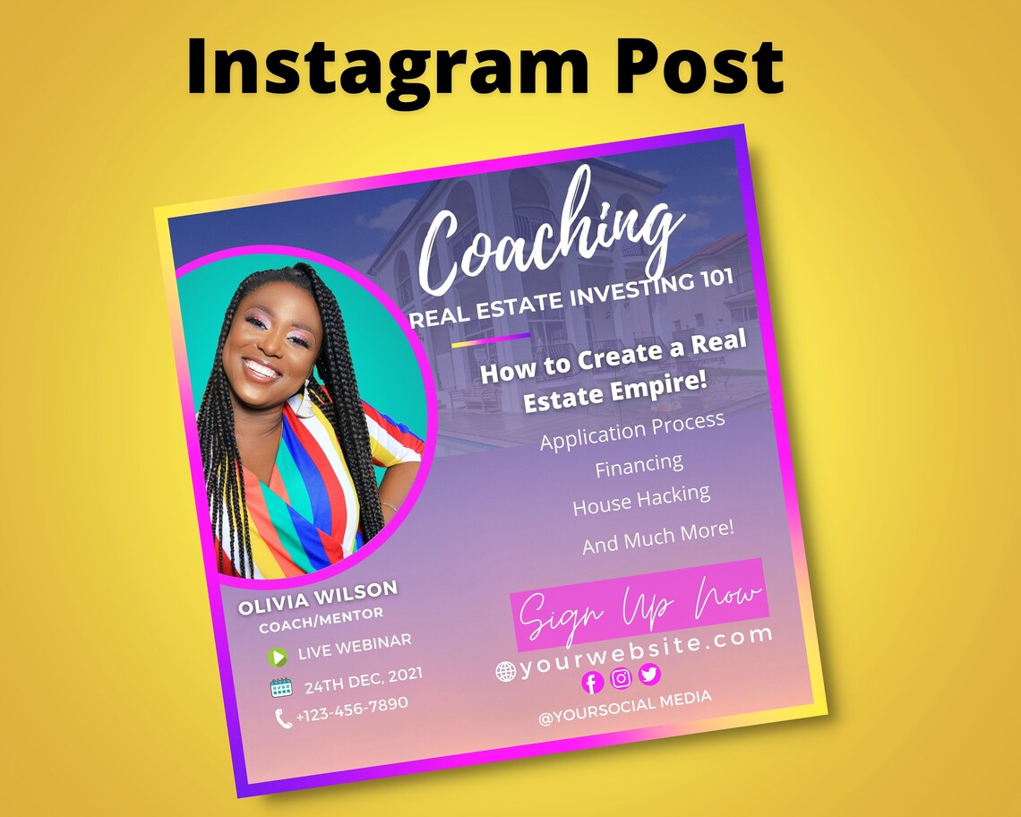 DIY Coaching Flyer Webinar Flyer Social Media Flyer Premade | Etsy