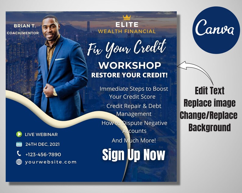 Credit Repair Flyer Credit Repair Business Consultant Flyer - Etsy