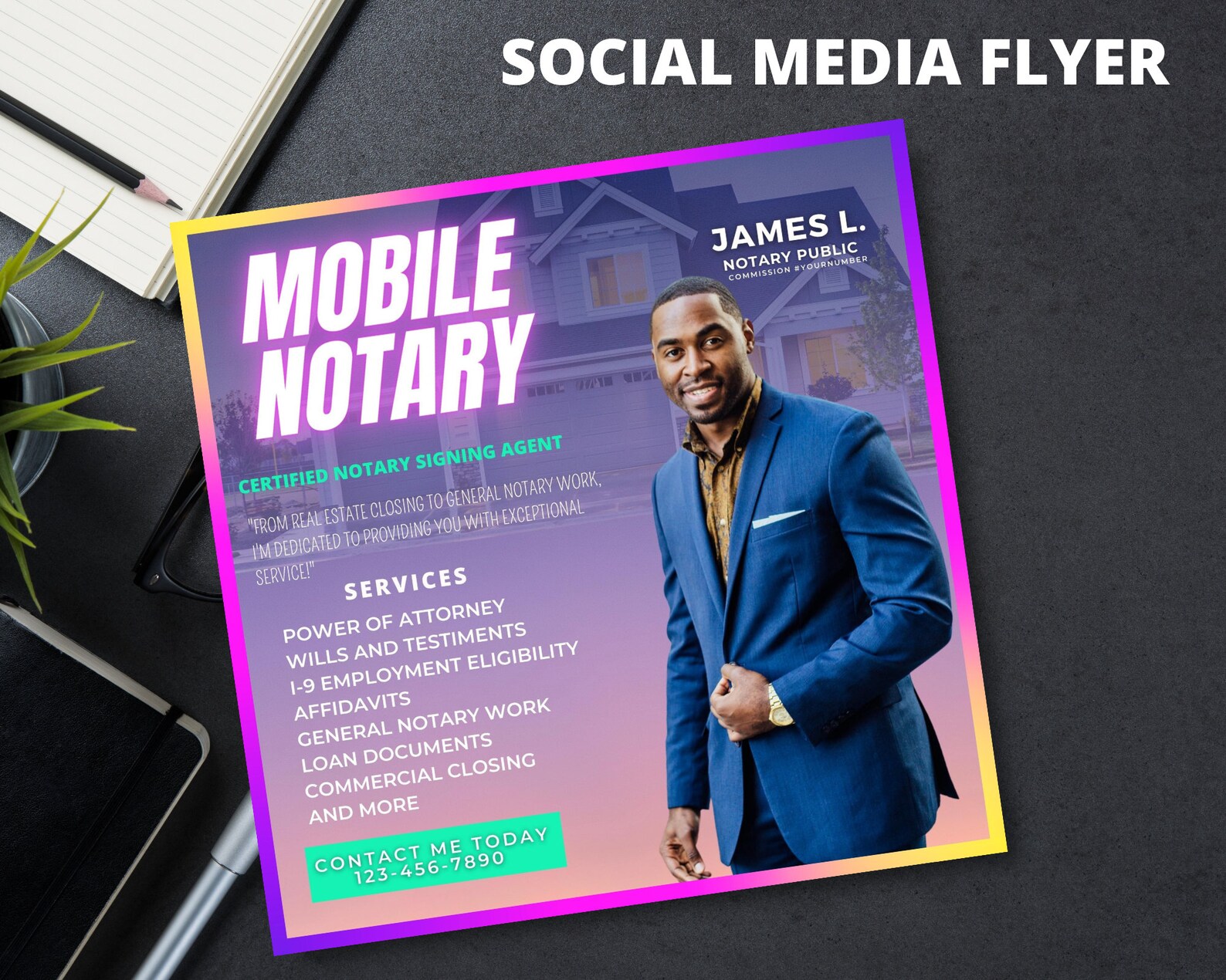 Notary Notary Signing Agent Flyer Template Notary Signing | Etsy