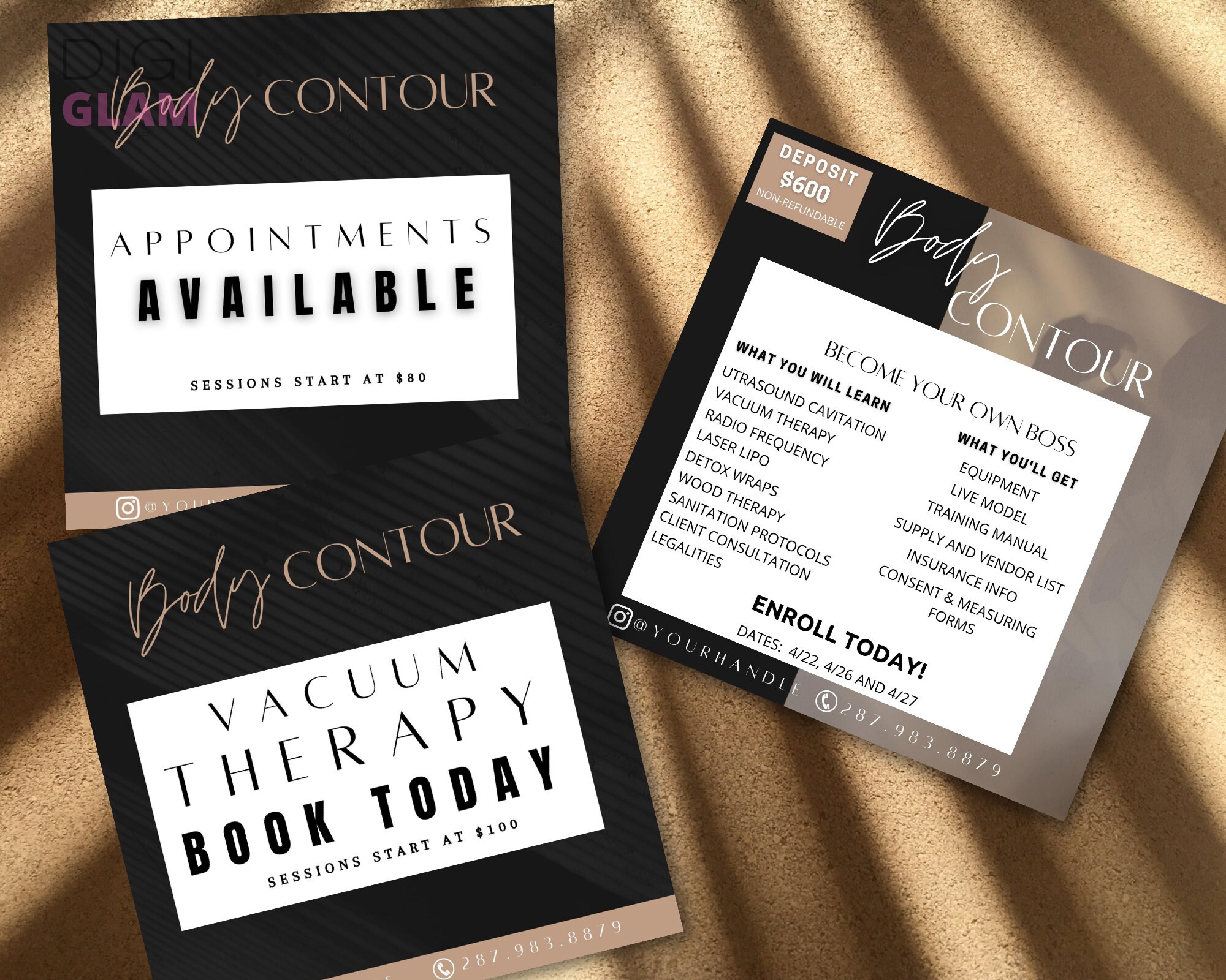 Body Sculpting Flyers Body Contouring Template Body - Etsy