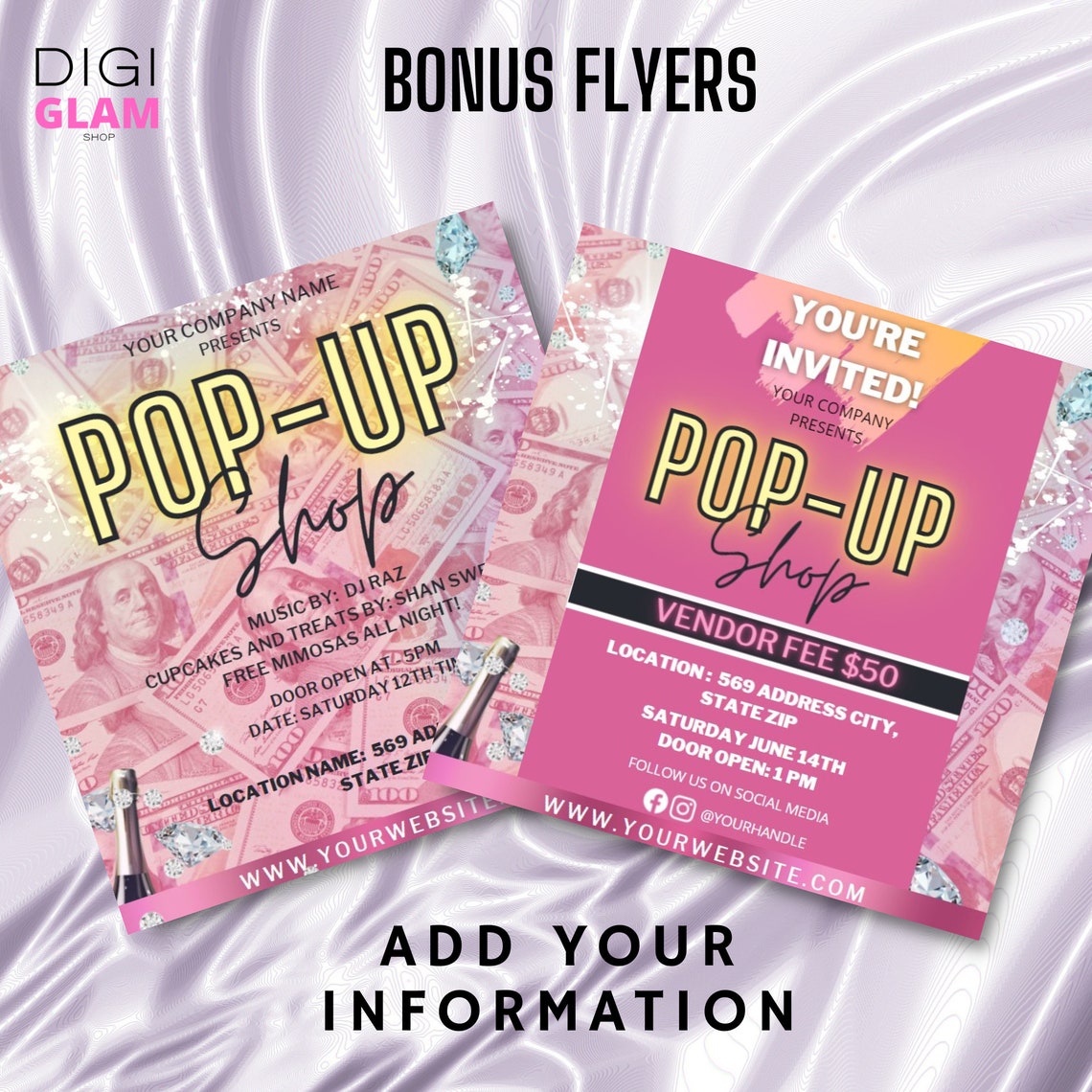 Editable POP UP Shop DIY Business Flyer Design Canva - Etsy