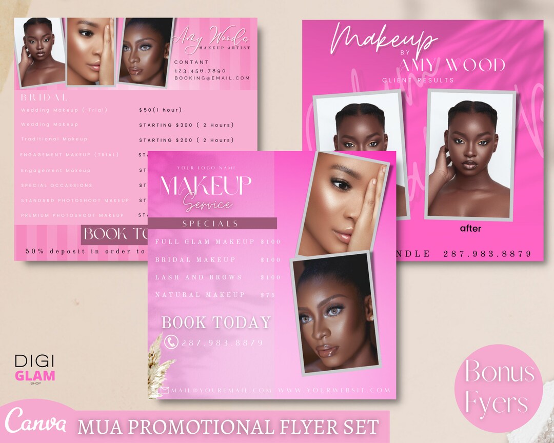 DIY Makeup Flyer Template MUA Flyer Makeup Pricelist Makeup Flyer ...