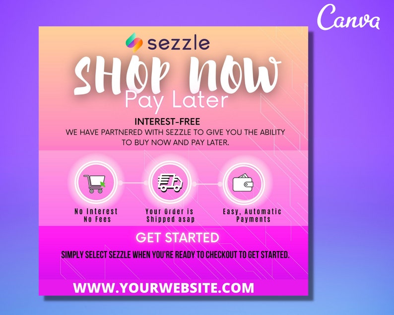 DIY Buy Now Pay Later Flyer Klarna Sezzle Flyer Afterpay - Etsy