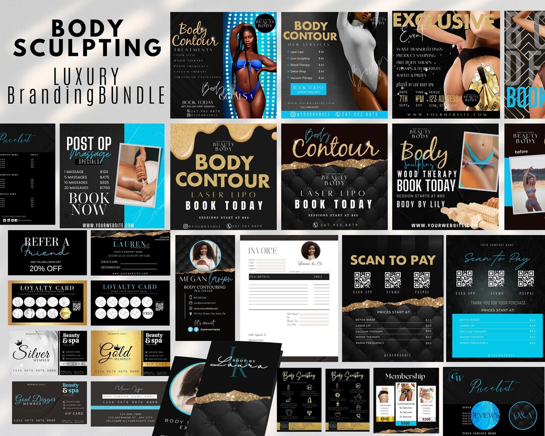 Body Contouring Branding Kit Body Sculpting Flyers Post Op Flyers ...