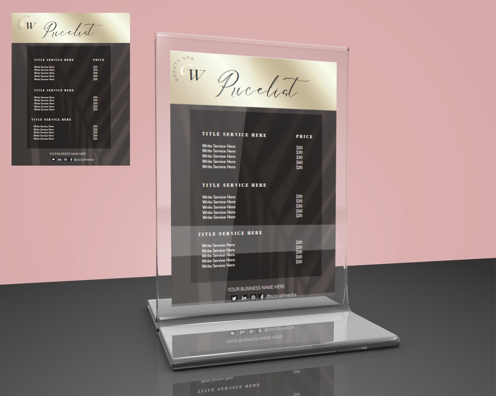 Editable Pricing List Price List Template Story Price List - Etsy