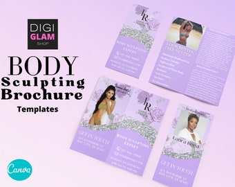 19 Body Contouring Template Purple & Pink Body Sculpting - Etsy