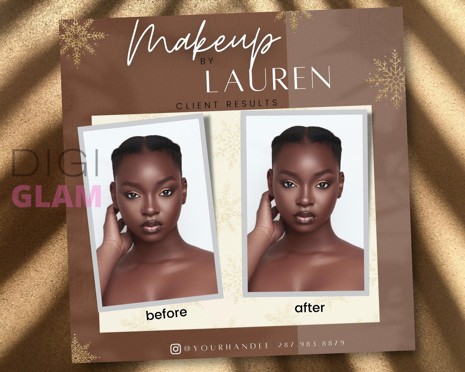 December Makeup Flyer Template Booking Template Holiday - Etsy