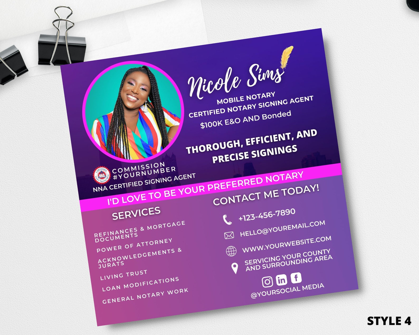Notary - Notary Signing Agent Flyer Template Notary Signing Flyers Loan ...