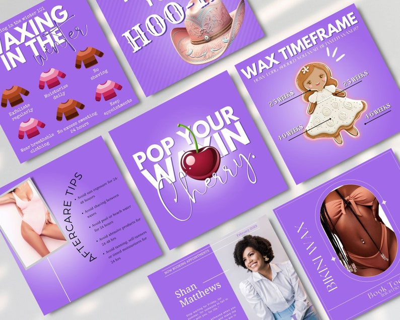 200+ Waxing Flyer Template Mega Set IG POST Esthetician Waxing ...