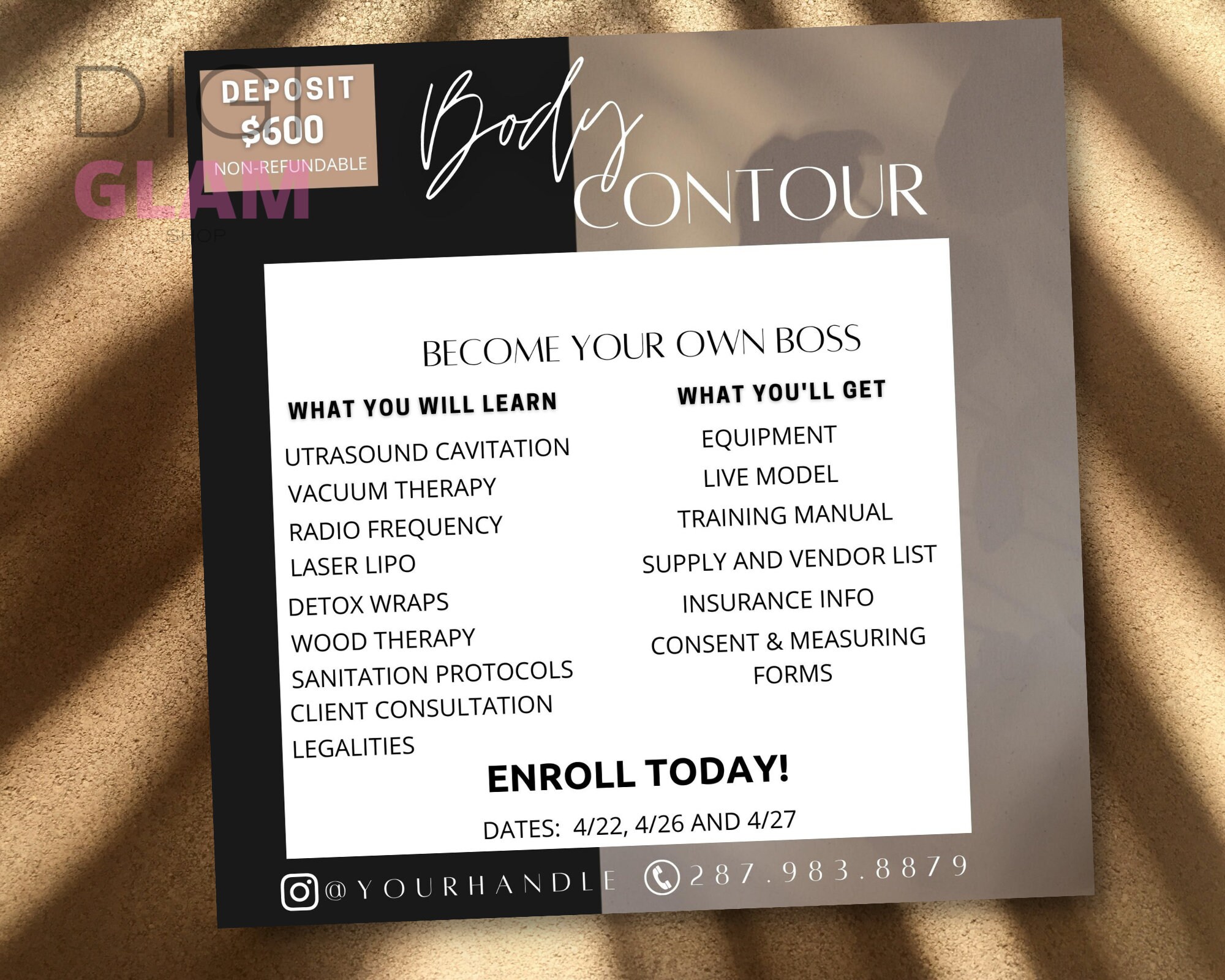 Body Sculpting Flyers Body Contouring Template Body - Etsy