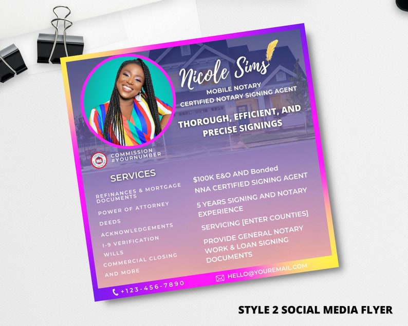Notary - Notary Signing Agent Flyer Template Notary Signing Flyers Loan ...