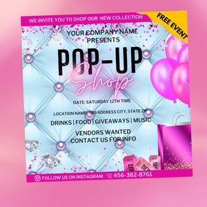 Pop up Shop Flyer Vendors Wanted Flyer Popup Event Template Pop up Shop ...