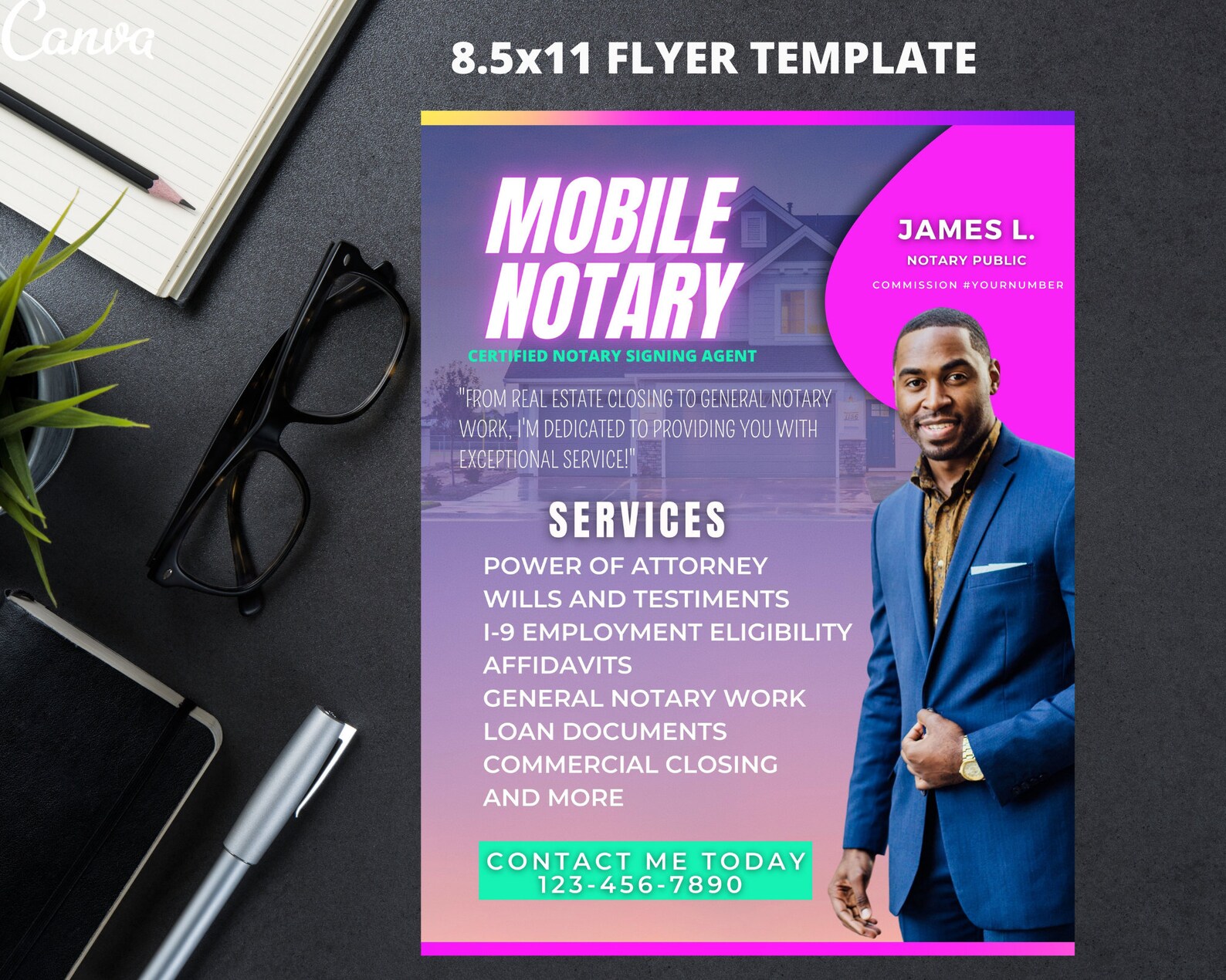 Notary Notary Signing Agent Flyer Template Notary Signing | Etsy