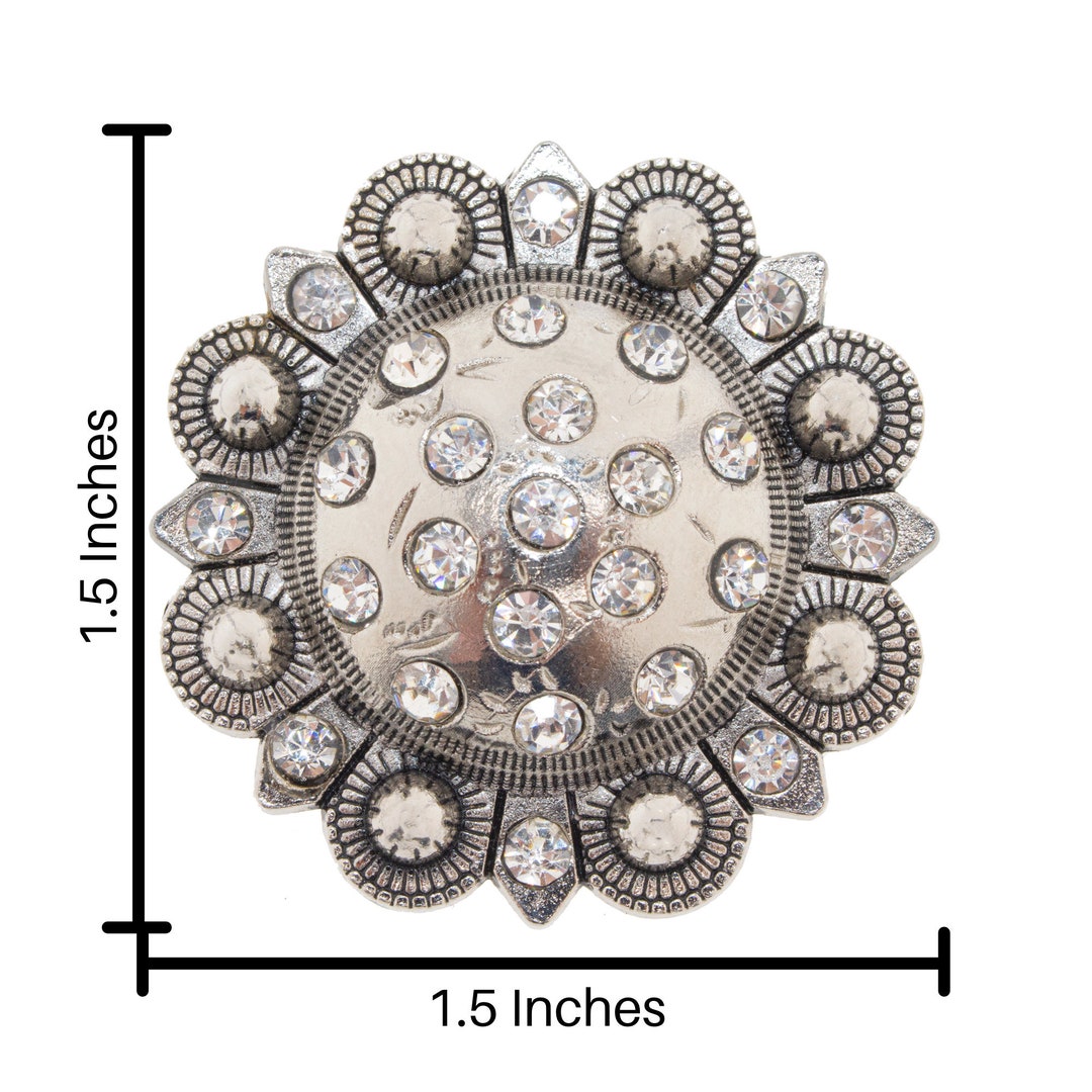 Wholesale Conchos. Screw Back Rhinestones Round. Cowboy Saddle - Etsy ...