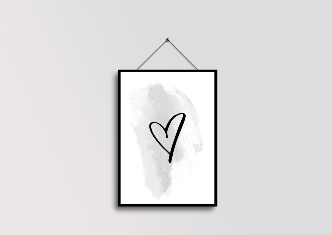 Love Heart Print - Etsy